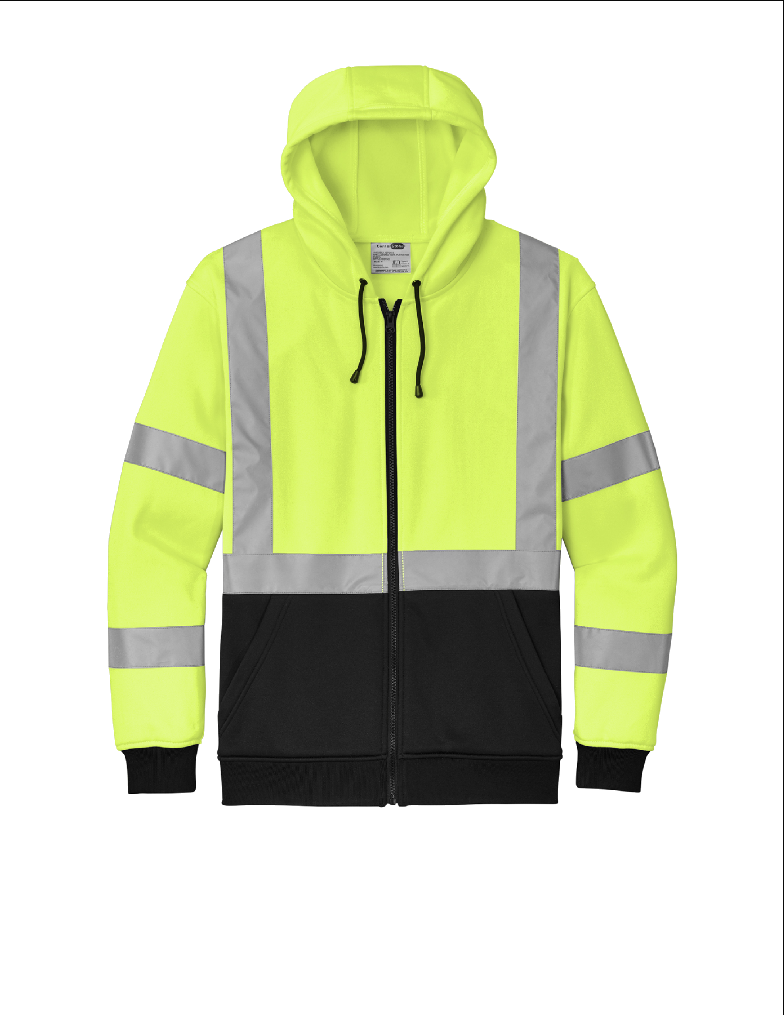 CCFD CornerStone® ANSI 107 Class 3 Heavy-Duty Fleece Full-Zip Hoodie ...